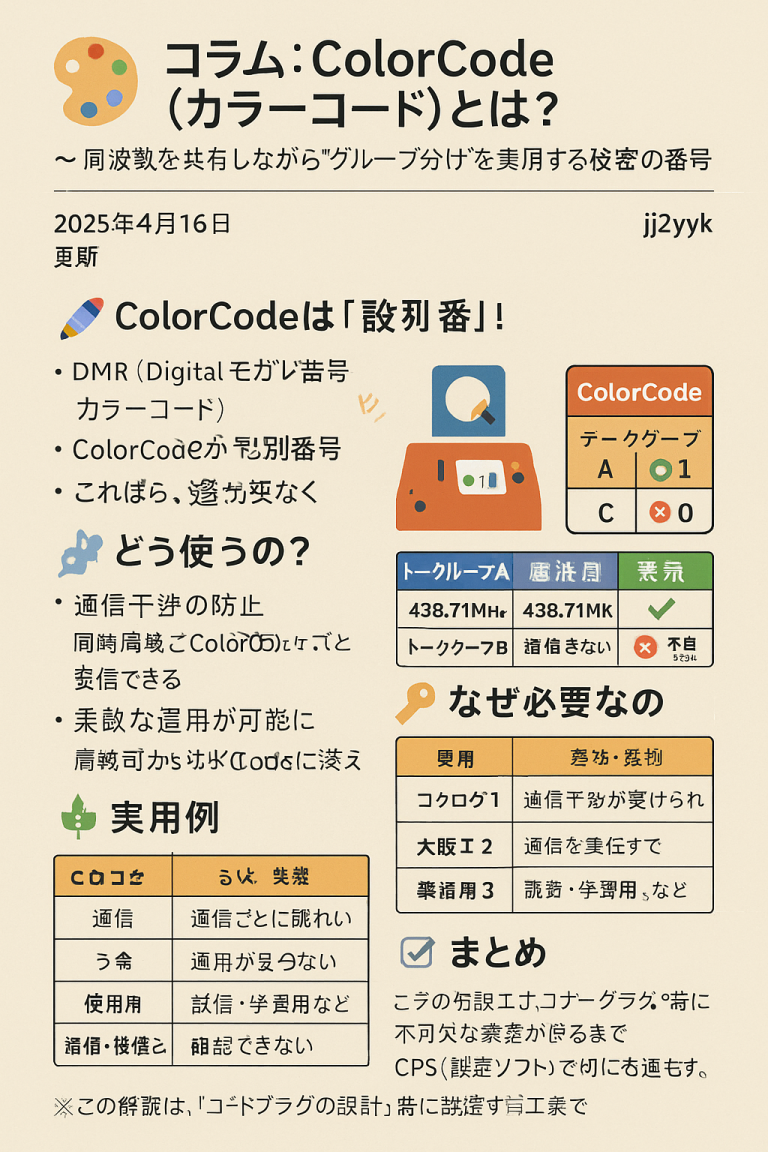 🎨 コラム：ColorCode（カラーコード）とは？ | JJ2YYK 尾張旭DMRデジピーター